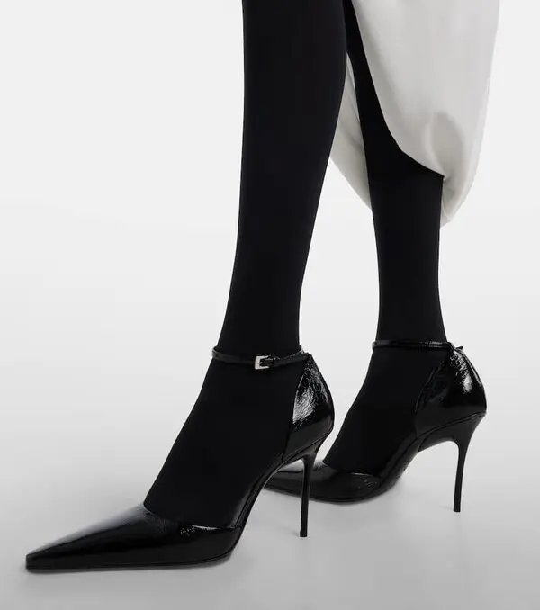 Alaïa D'orsay 90 Patent Leather Pumps - Black