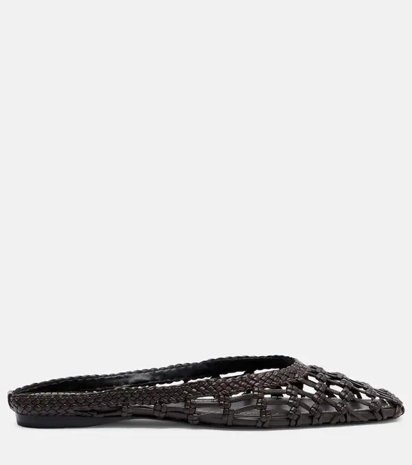 Staud Otto Woven Leather Mules