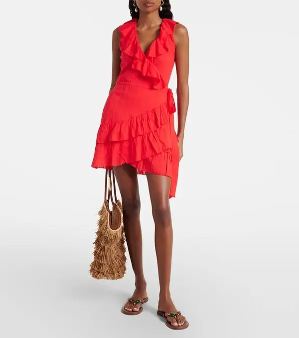 Melissa Odabash Molly Ruffled Wrap Dress