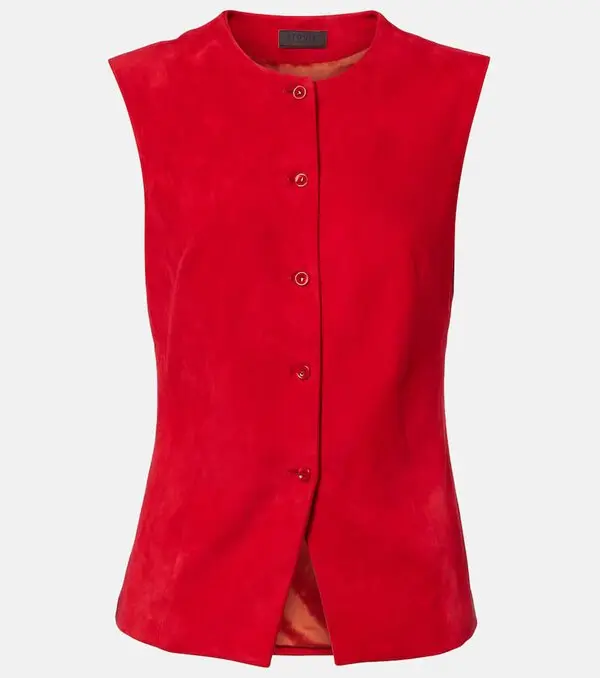Stouls Casino Suede Vest - Red
