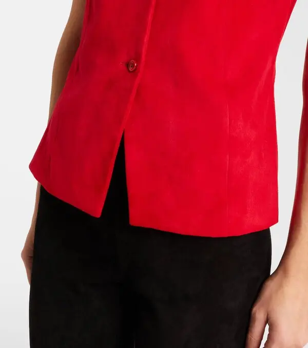 Stouls Casino Suede Vest - Red