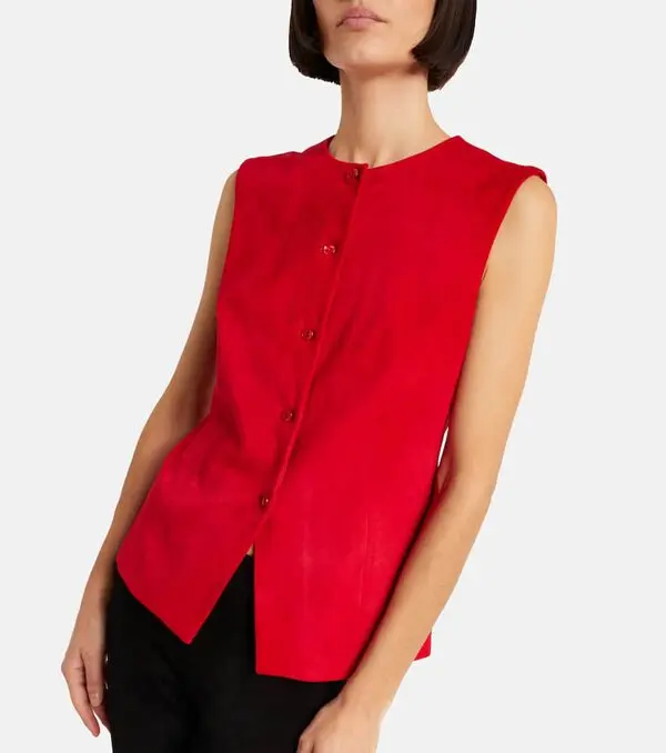 Stouls Casino Suede Vest - Red