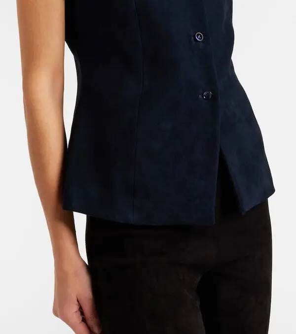 Stouls Casino Suede Vest - Blue
