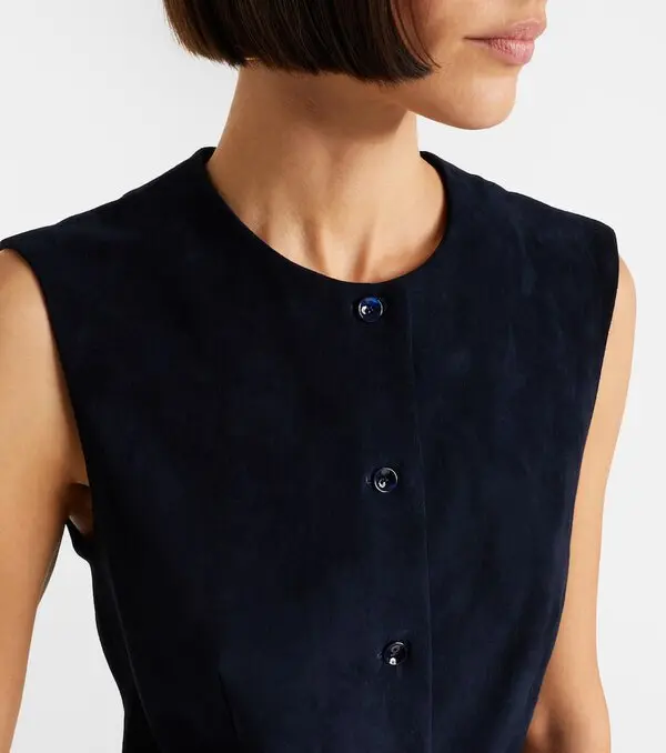 Stouls Casino Suede Vest - Blue