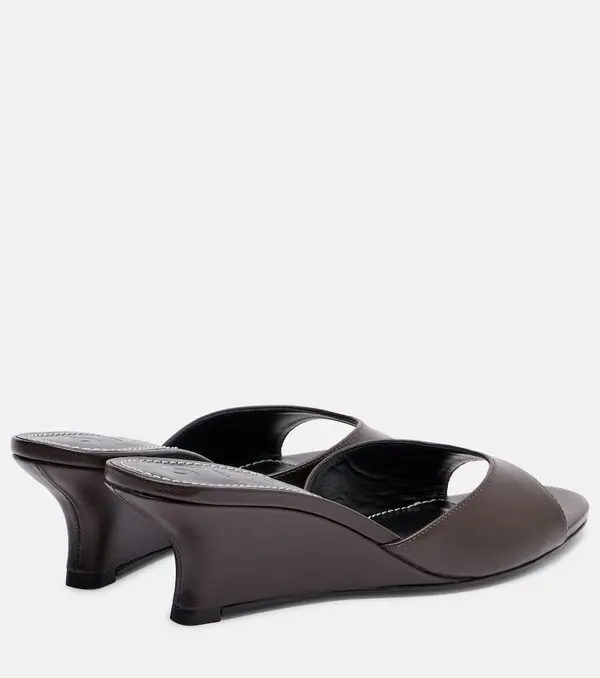 Staud Brigitte Leather Wedge Mules