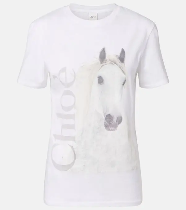 Chloé Logo Cotton Jersey T-shirt - White