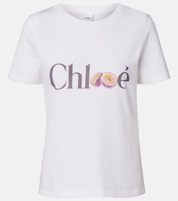 Chloé Logo Cotton T-shirt - White