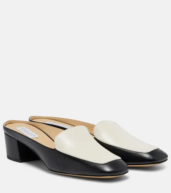Gabriela Hearst Alena Leather Mules - Black