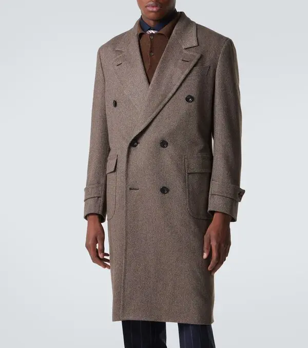 Thom Sweeney Double-breasted Wool Overcoat