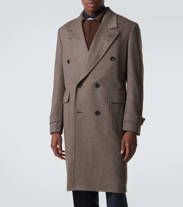 Thom Sweeney Double-breasted Wool Overcoat