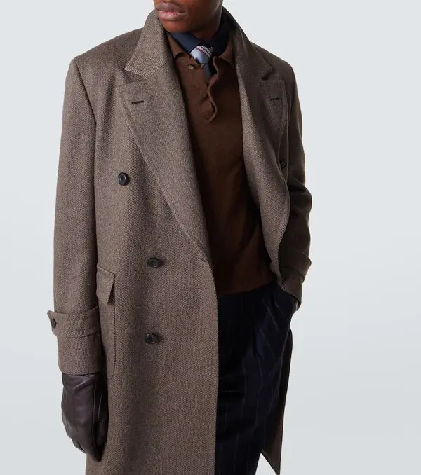 Thom Sweeney Double-breasted Wool Overcoat