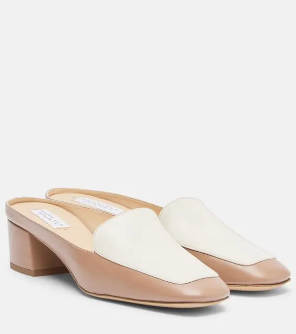 Gabriela Hearst Alena Leather Mules - White