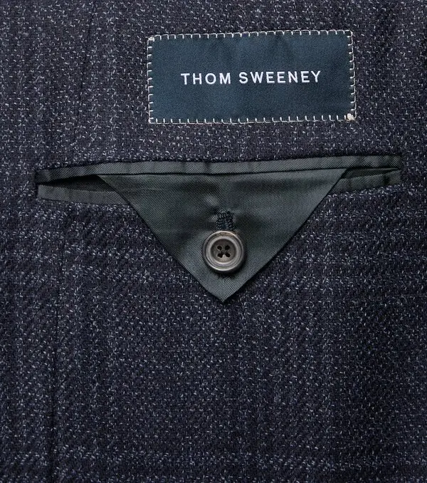 Thom Sweeney Checked Wool And Silk Blazer