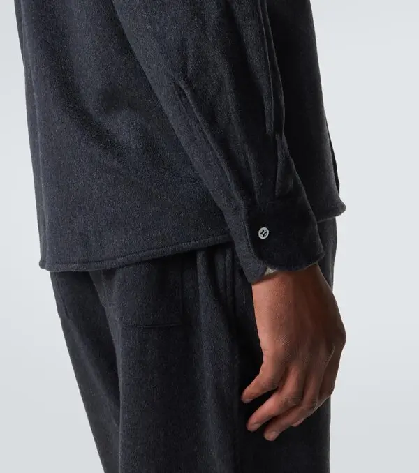 SAMAN AMEL Cashmere Overshirt - Grey