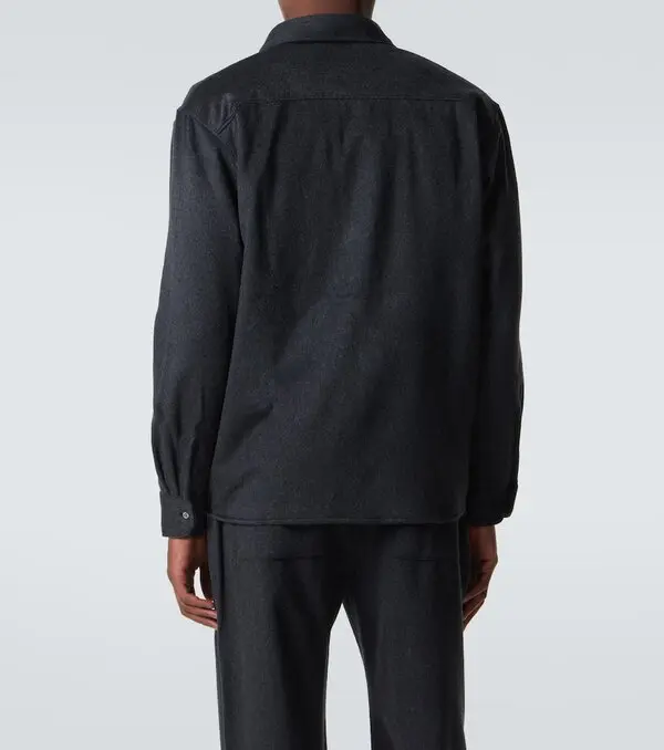 SAMAN AMEL Cashmere Overshirt - Grey