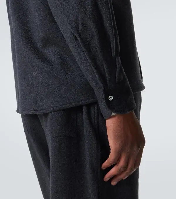 SAMAN AMEL Cashmere Overshirt - Grey