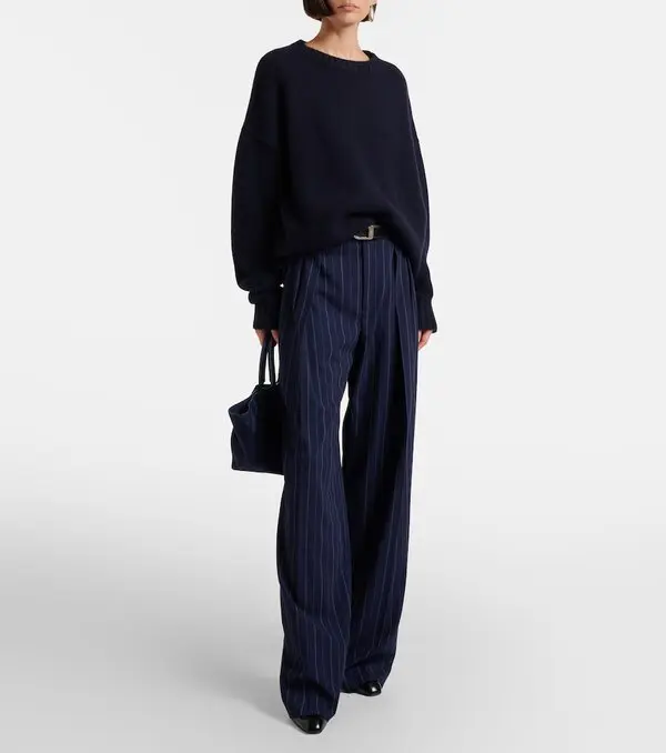 Ralph Lauren Jody Wool Wide-leg Pants - Blue