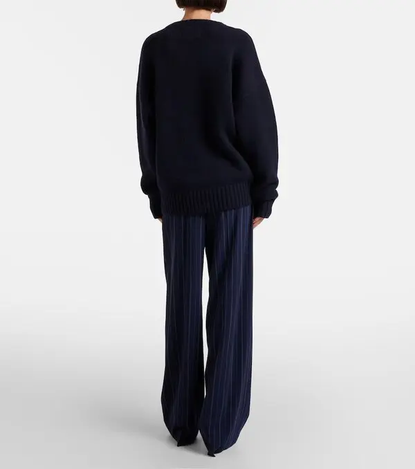 Ralph Lauren Jody Wool Wide-leg Pants - Blue