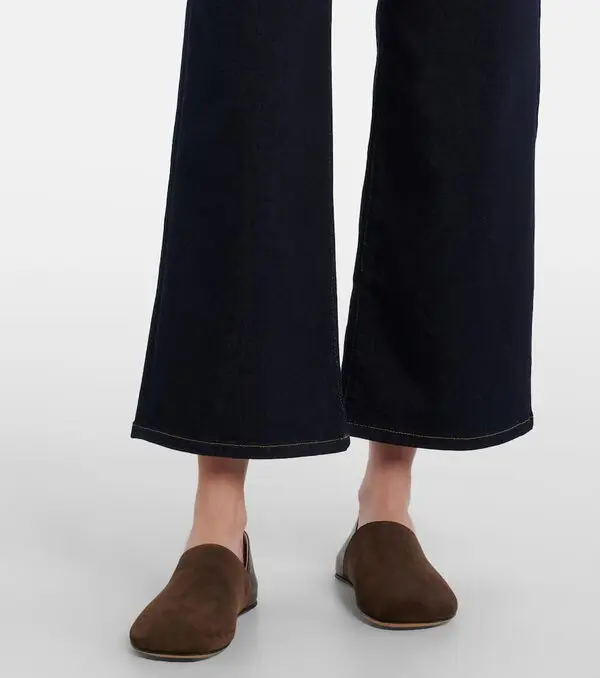 Ag Saige Cropped Wide-leg Jeans - Black