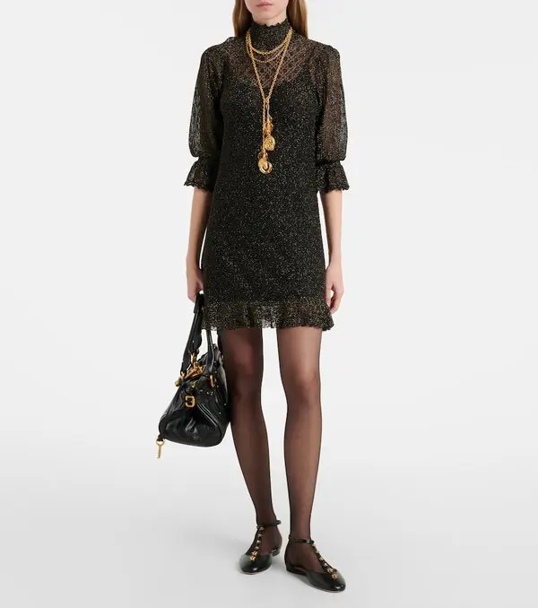 Chloé Celeste Embellished Leather Flats - Black