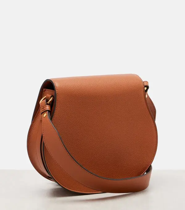 Chloé Marcie Leather Crossbody Bag - Brown
