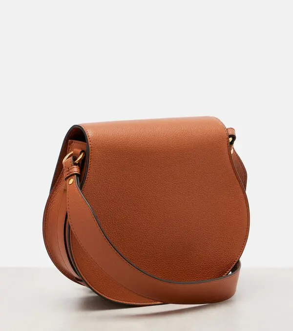 Chloé Marcie Leather Crossbody Bag - Brown