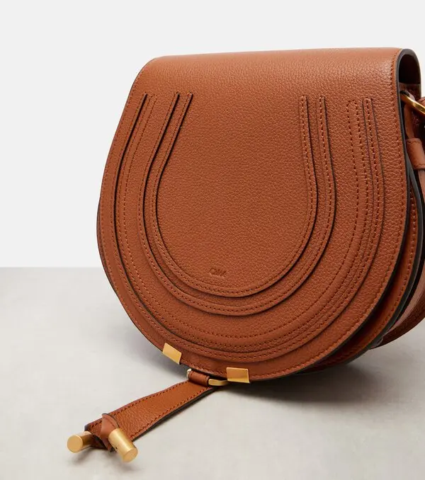 Chloé Marcie Leather Crossbody Bag - Brown