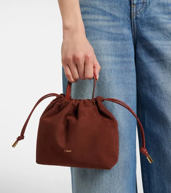 Chloé Small Suede Bucket Bag - Brown