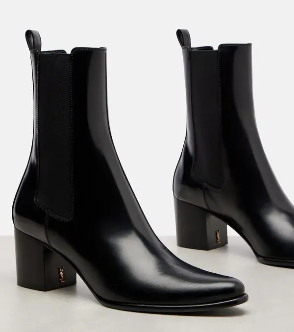 Saint Laurent Jill 60 Leather Ankle Boots