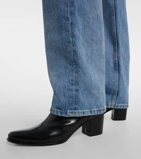 Saint Laurent Jill 60 Leather Ankle Boots
