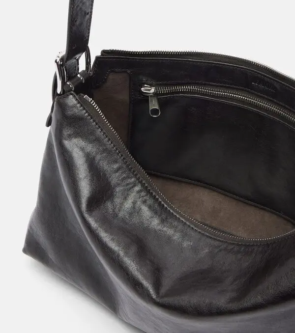 LEMAIRE Belted Leather Shoulder Bag - Brown