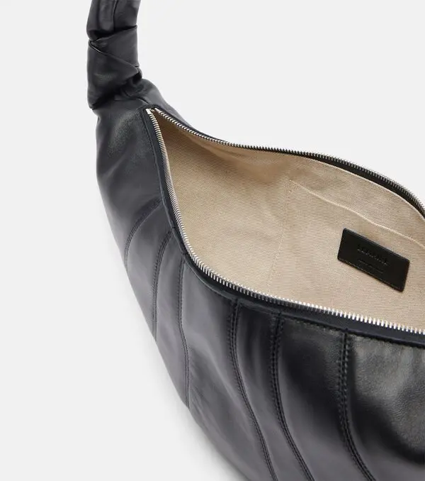 LEMAIRE Croissant Medium Leather Bag - Black