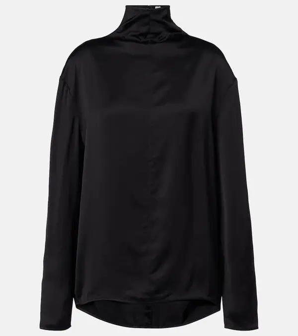 TOTEME Turtleneck Satin Top