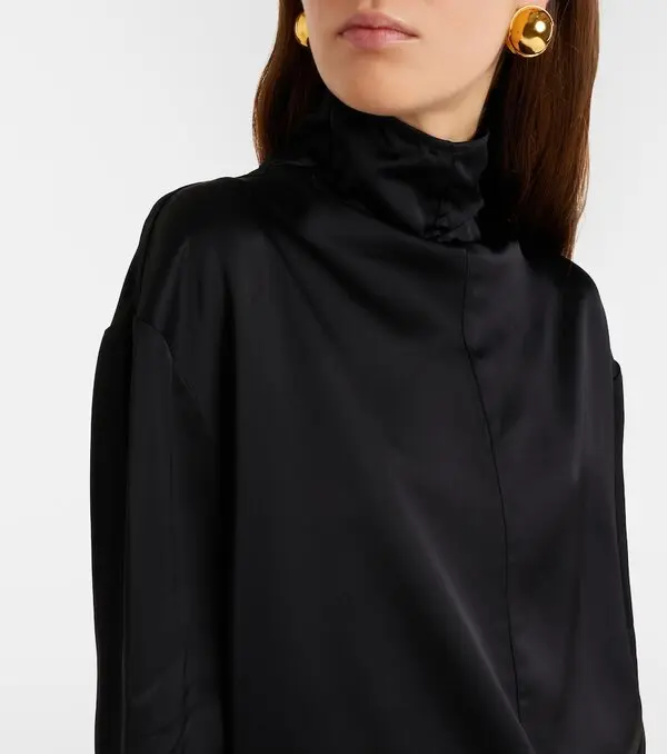 TOTEME High Neck Satin Top