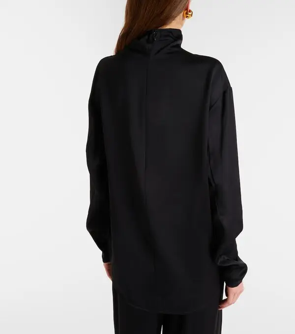 TOTEME High Neck Satin Top