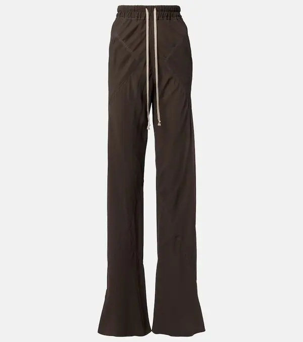 Rick Owens Silk Charmeuse Wide-leg Pants - Brown