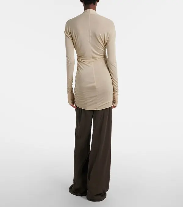 Rick Owens Silk Charmeuse Wide-leg Pants - Brown