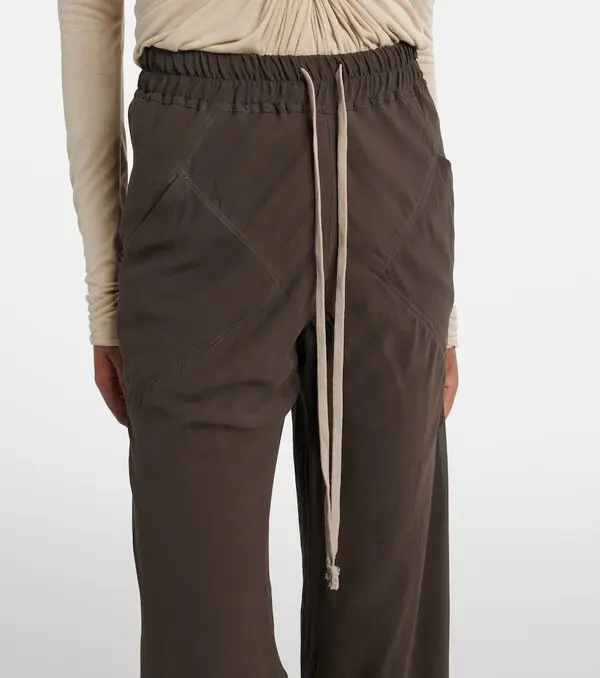 Rick Owens Silk Charmeuse Wide-leg Pants - Brown