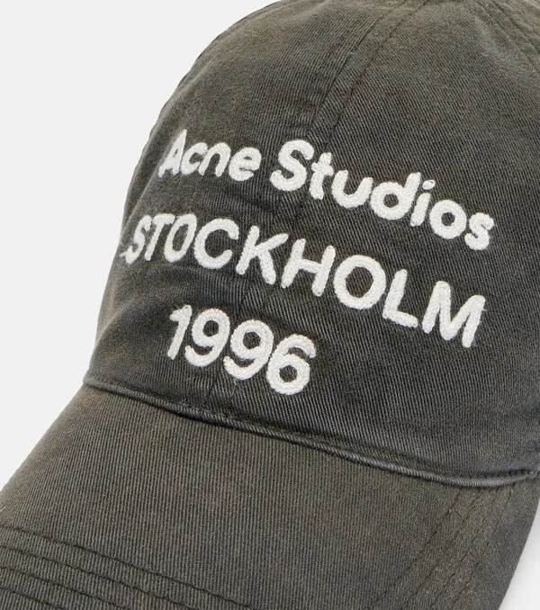 Acne Studios Logo Cotton Twill Baseball Cap