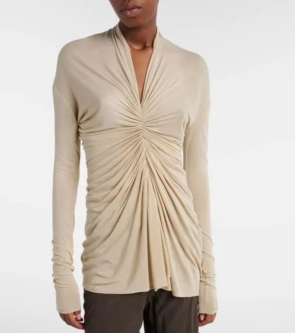 Rick Owens Radiance Gathered Top - Beige