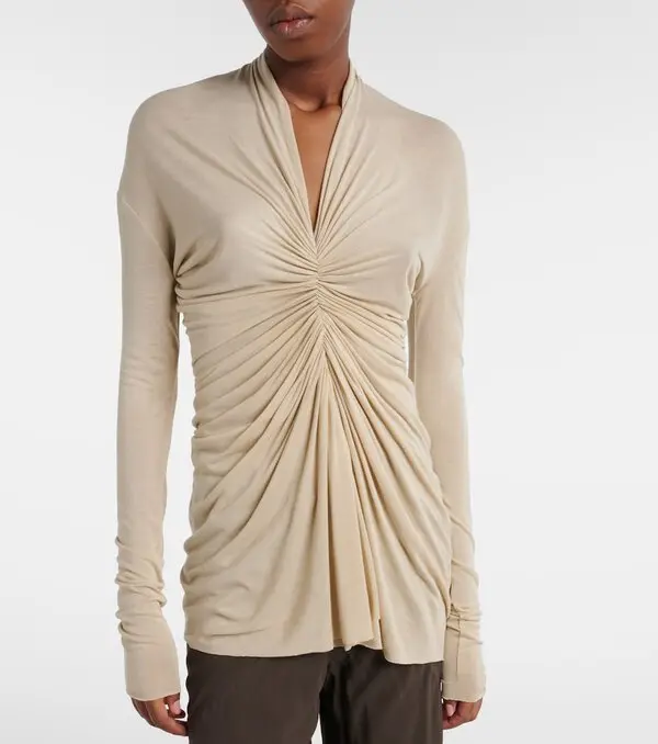 Rick Owens Radiance Gathered Top - Beige