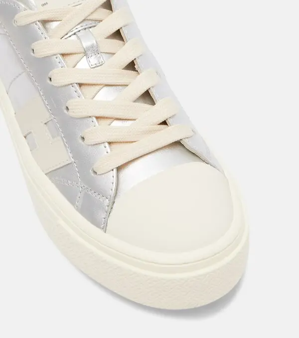 Hogan Crosswind Metallic Leather Sneakers