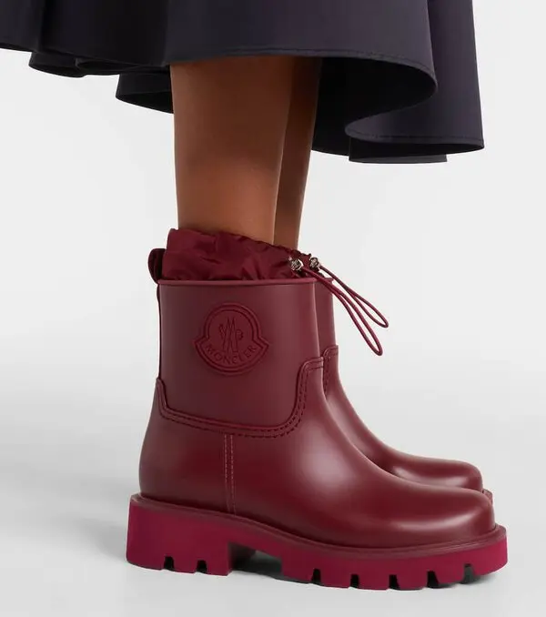 Moncler Kickstream Rain Boots - Red