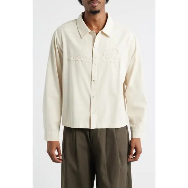 ELWOOD Cut Out Appliqué Snap-up Shirt