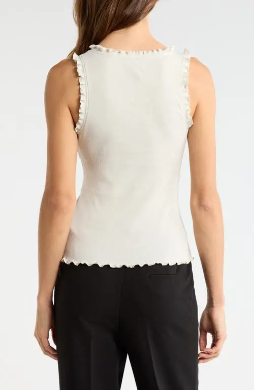 Vince Camuto Ruffle Rib Tank - Birch