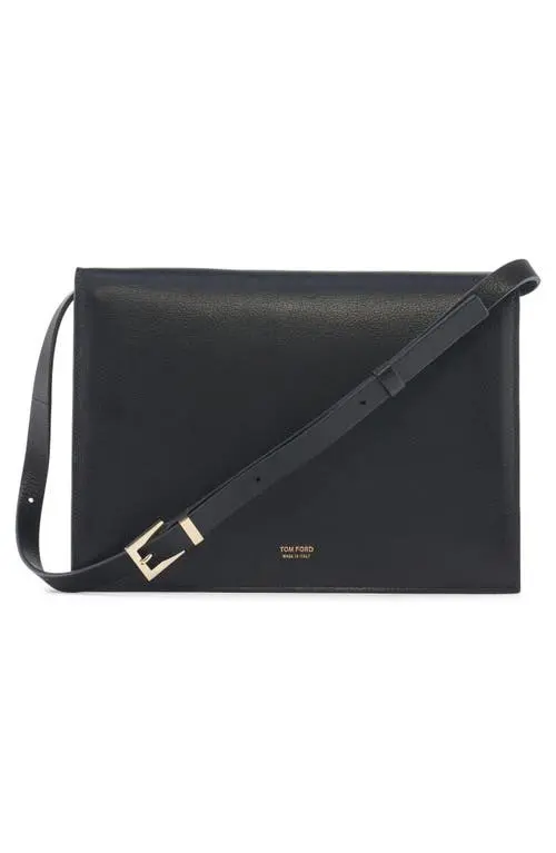 TOM FORD Double T Leather Shoulder Bag