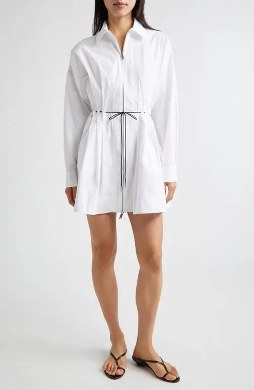 Staud Chi Long Sleeve Mini Shirtdress