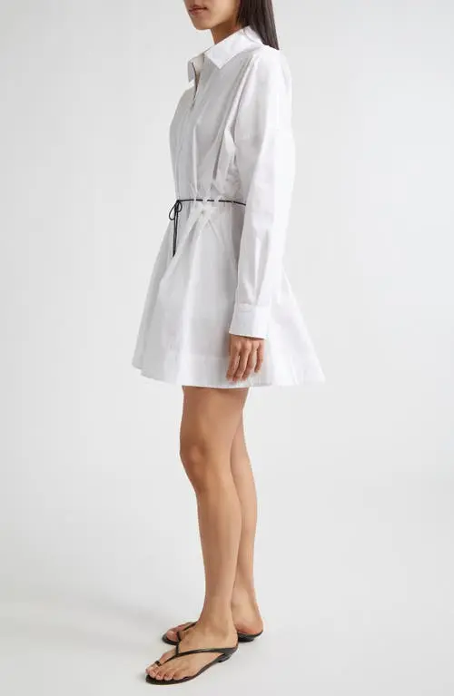 Staud Chi Long Sleeve Mini Shirtdress