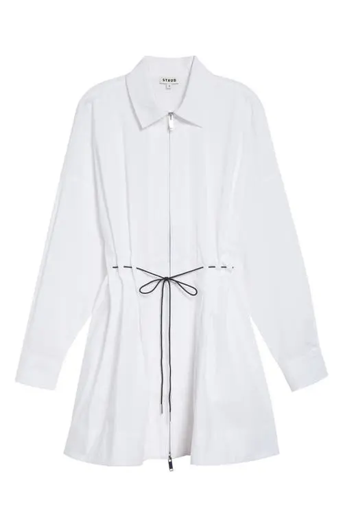 Staud Chi Long Sleeve Mini Shirtdress