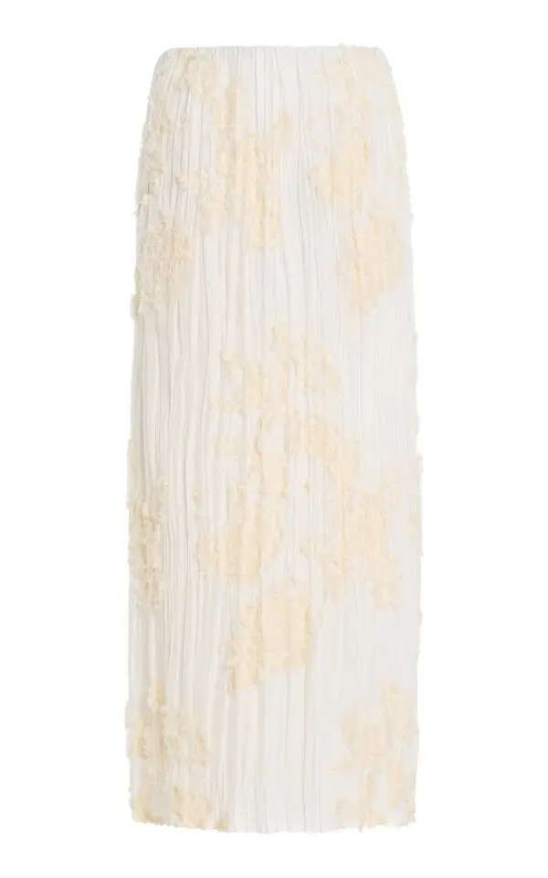 KALLMEYER Pleated Cotton-blend Maxi Skirt